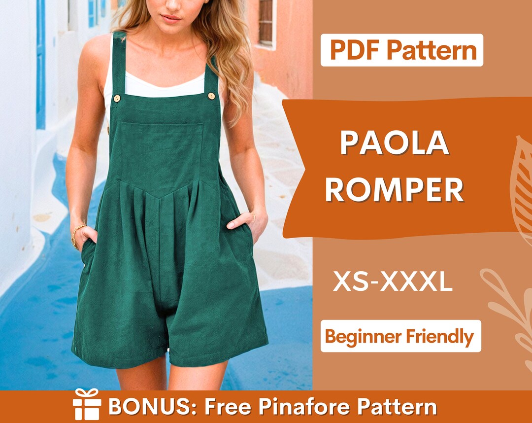 Romper Pattern Sewing Pattern Overall Pattern Summer Pattern Jumpsuit ...