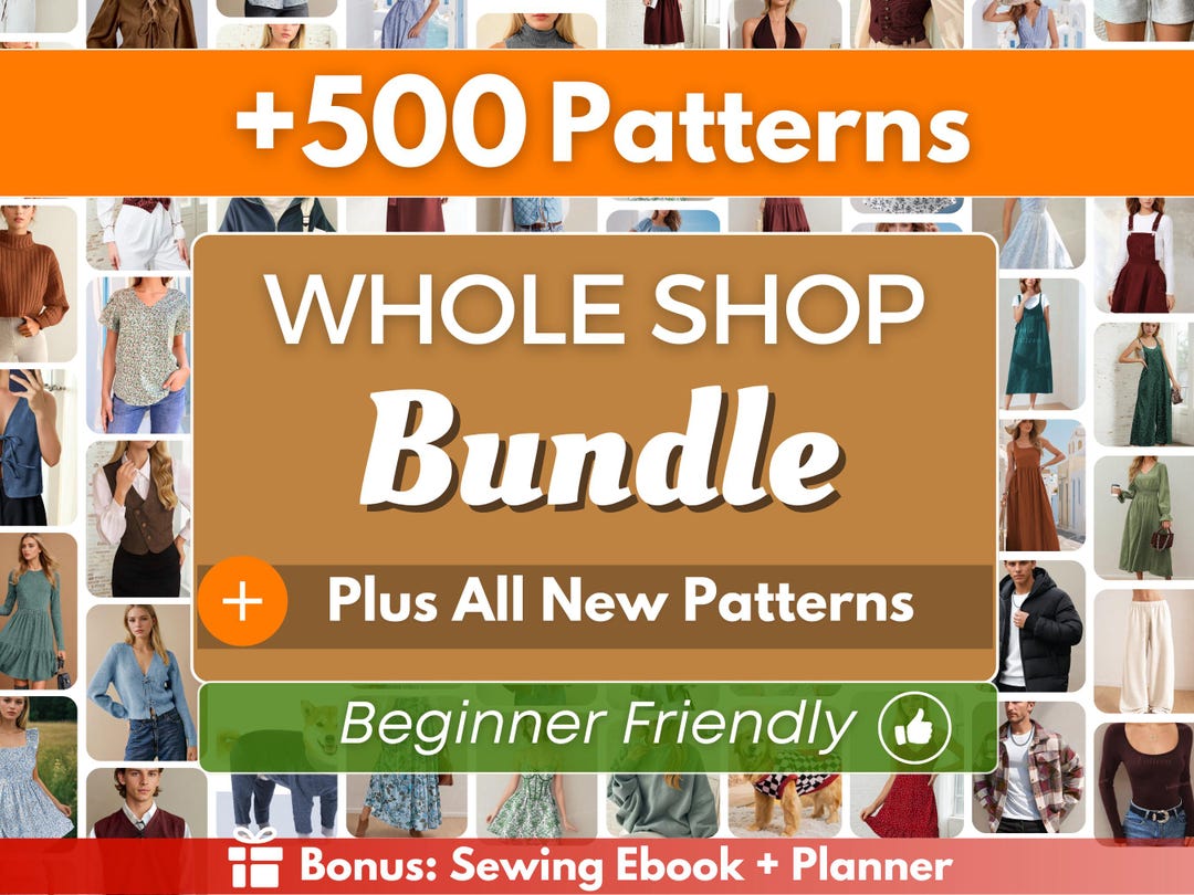 Whole Shop Bundle 500+ Sewing Patterns | Sewing Patterns | Women ...