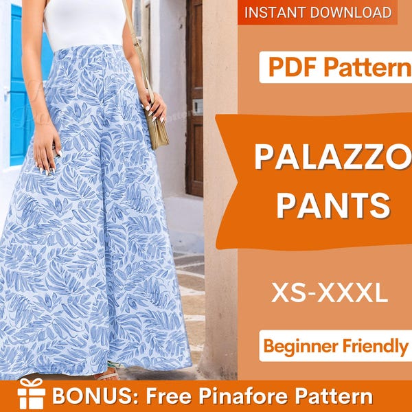Palazzo Pant Pattern - Etsy