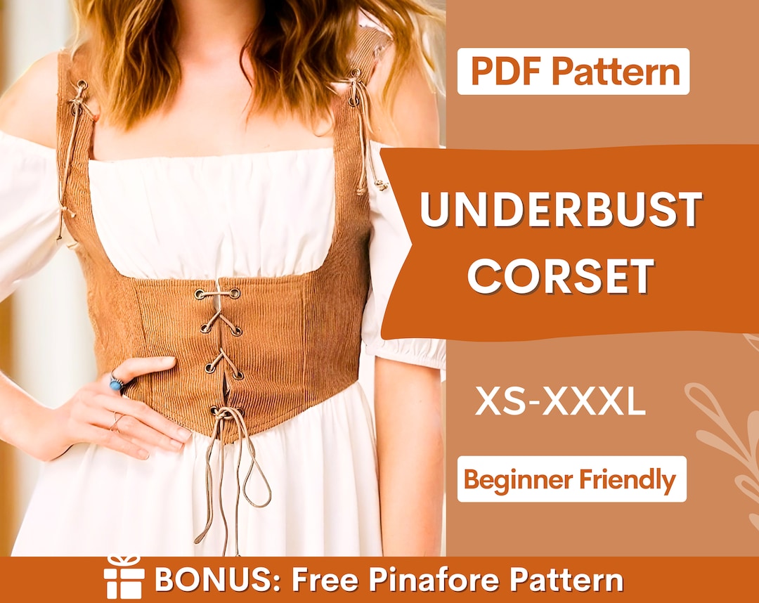 Underbust Corset Pattern Corset Top Pattern Sewing Patterns Women ...