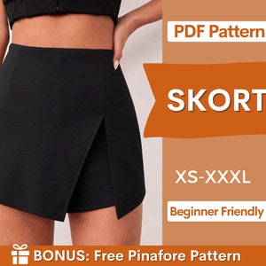 Skort Sewing Pattern Skirt Pattern Skort Pattern Shorts Pattern Womens ...