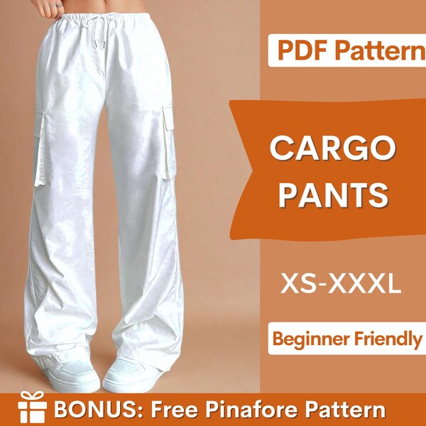 Wide Leg Cargo Pants Patterns - Etsy