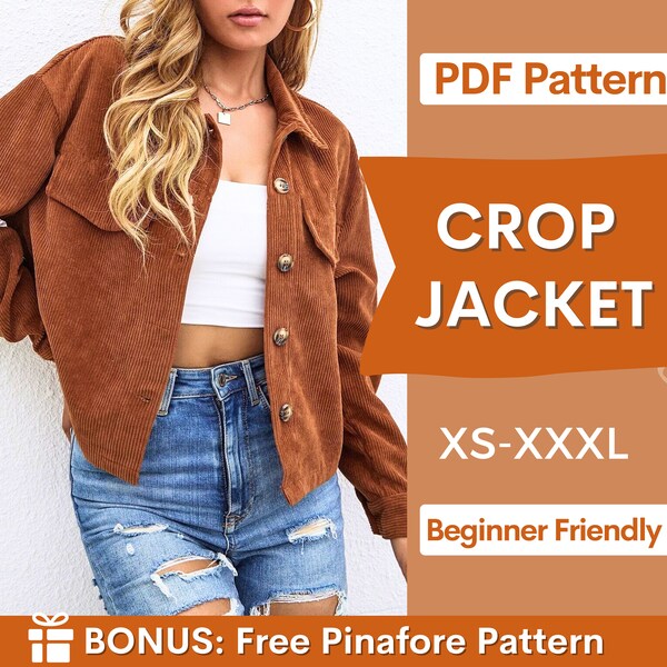 Crop Jacket Pattern - Etsy
