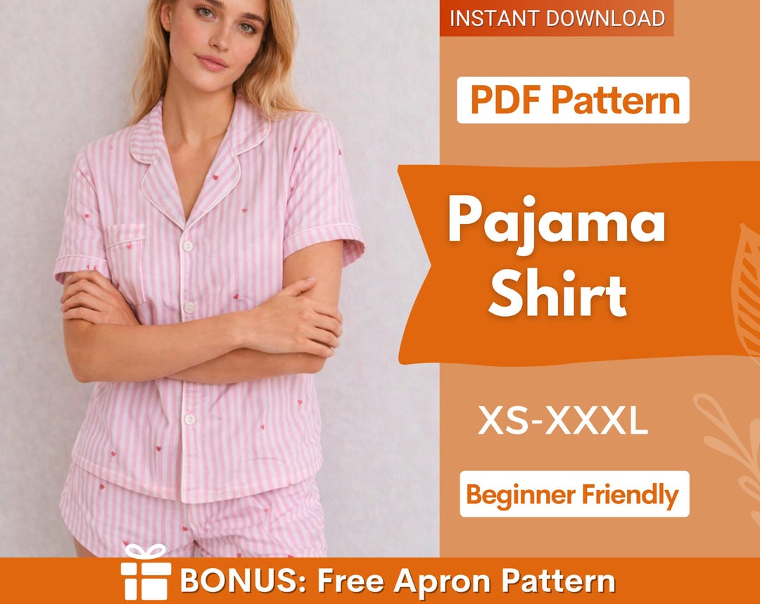 Pajama Sewing Pattern | Pajama Top Pattern | Women Sewing Pattern ...