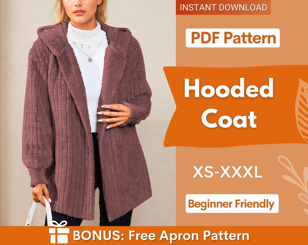 Coat Sewing Pattern for Women | Coat Pattern | Jacket Pattern | Sewing ...