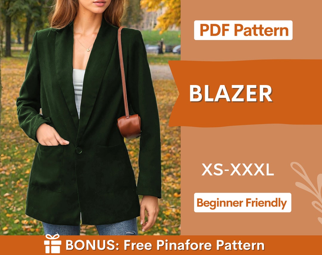 Blazer Sewing Pattern Jacket Sewing Pattern Coat Sewing Pattern Women ...