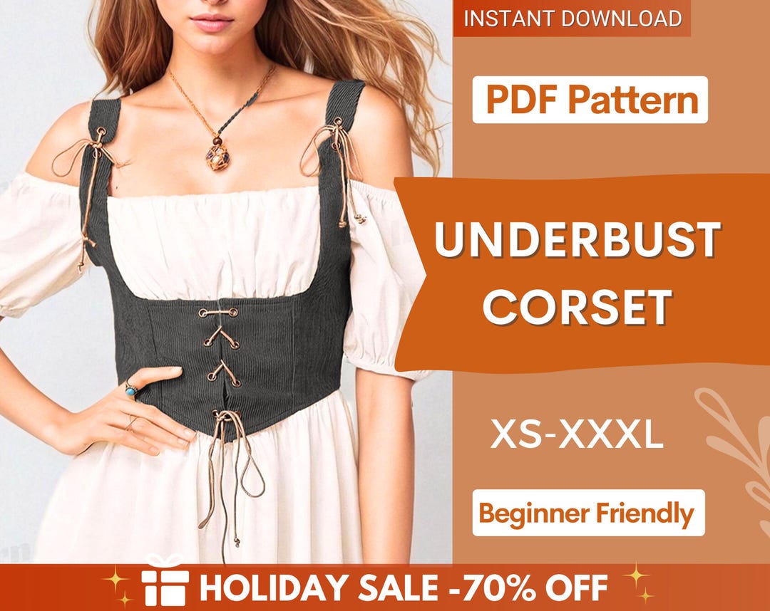 Underbust Corset Pattern Corset Top Pattern Sewing Patterns Women Sewing Pattern Corset Belt ...