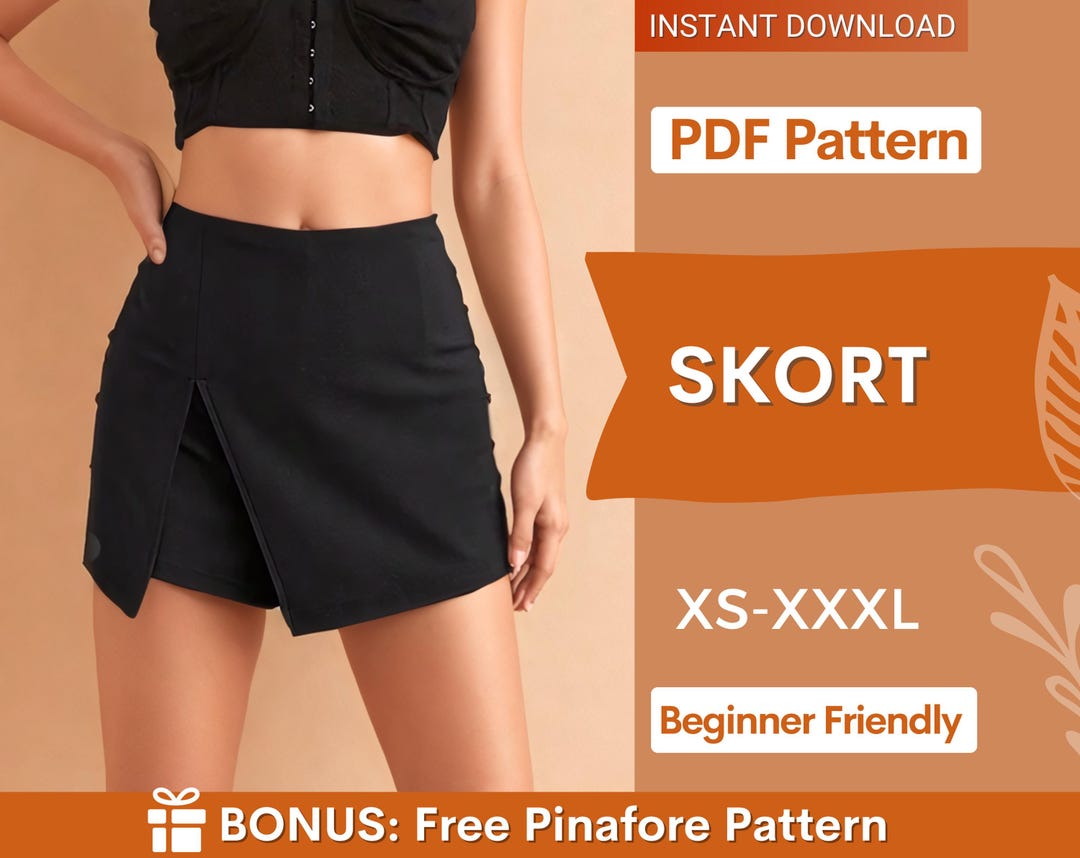Skort Sewing Pattern Skirt Pattern Skort Pattern Shorts Pattern Womens ...