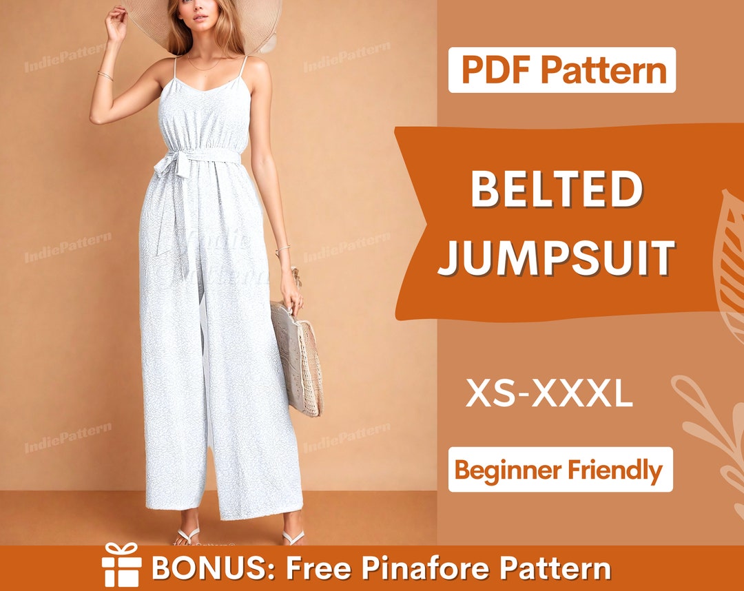Jumpsuit Sewing Pattern for Women PDF Jumpsuit Pattern Women Jumpsuit ...