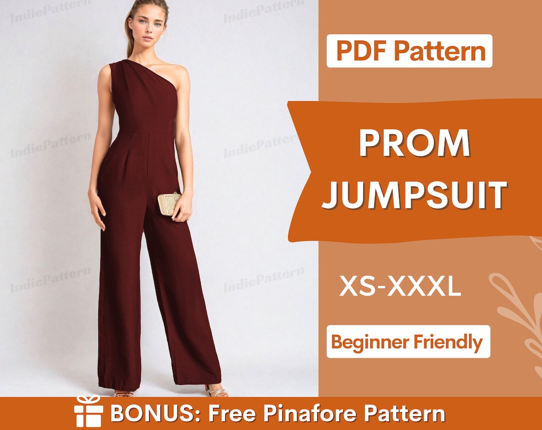 Jumpsuit Pattern Sewing Patterns Women Sewing Patterns One Shoulder ...
