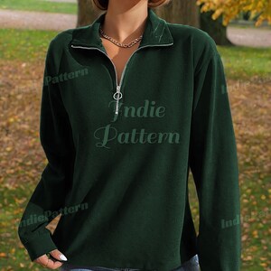 Zip Sweater Sewing Pattern Zipper Sweater Zip up Sweater Sweater ...