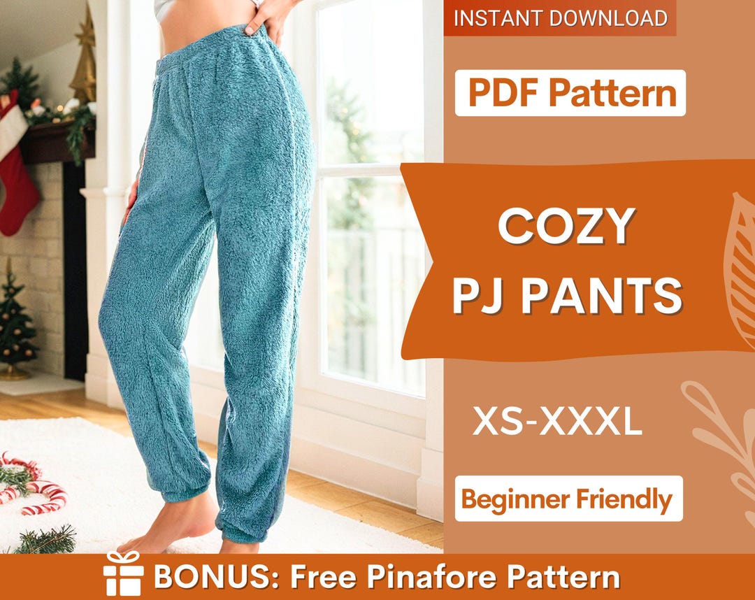 Cozy Pajama Pants Pattern, Pajama Pattern, PJ Pants Pattern, Pyjama ...