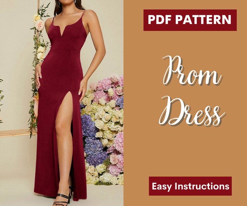 Dress Sewing Pattern Prom Dress Pattern Formal Dress - Etsy