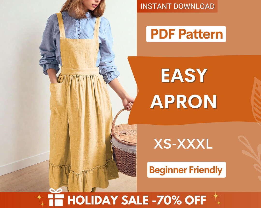 Apron Sewing Pattern, Sewing Patterns, Pinafore Pattern, Women Patterns ...