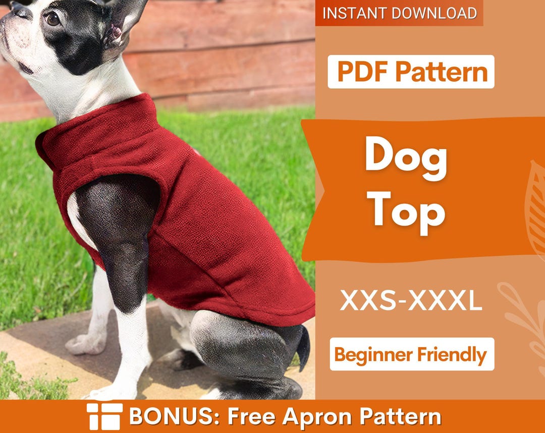 Dog Sewing Pattern, Dog Vest Pattern, Dog Pattern, Dog Top Pattern ...