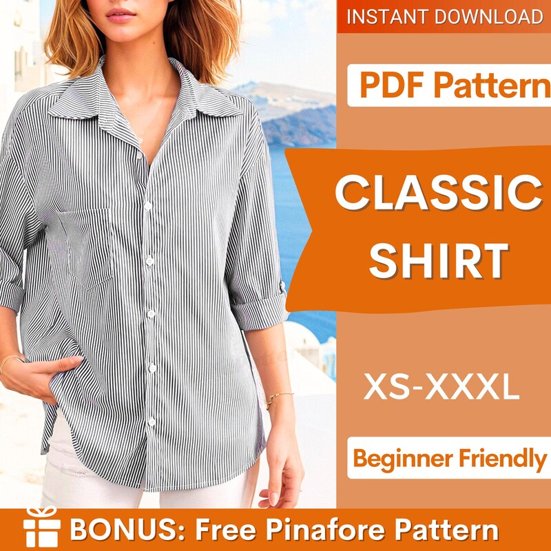 Womens Shirt Pattern - Etsy