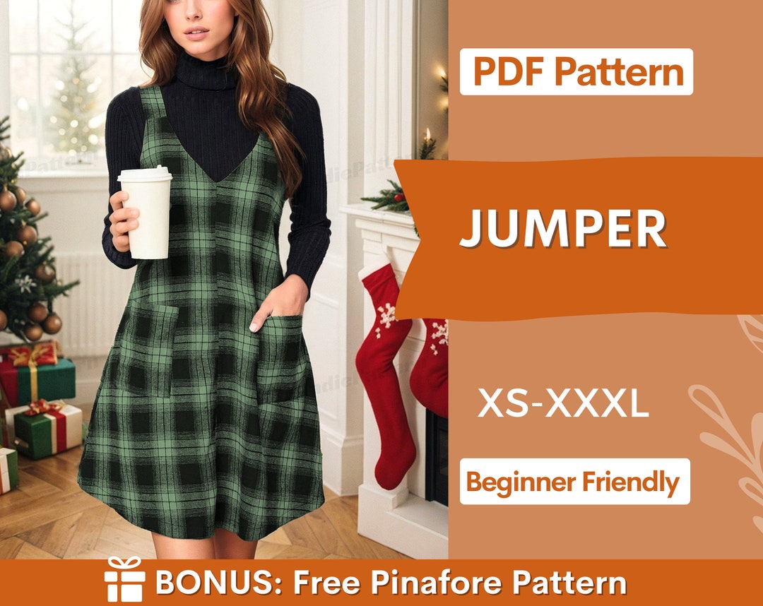 Dress Pattern Jumper Pattern Pinafore Pattern Pinafore Dress Pattern Jumper Dress Pattern Sewing ...