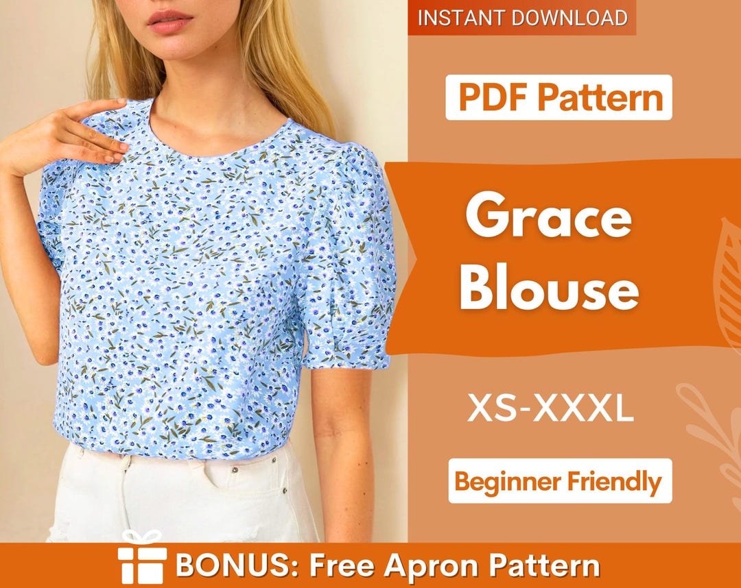 Blouse Sewing Pattern | Top Pattern | Women Sewing Pattern | Milkmaid ...