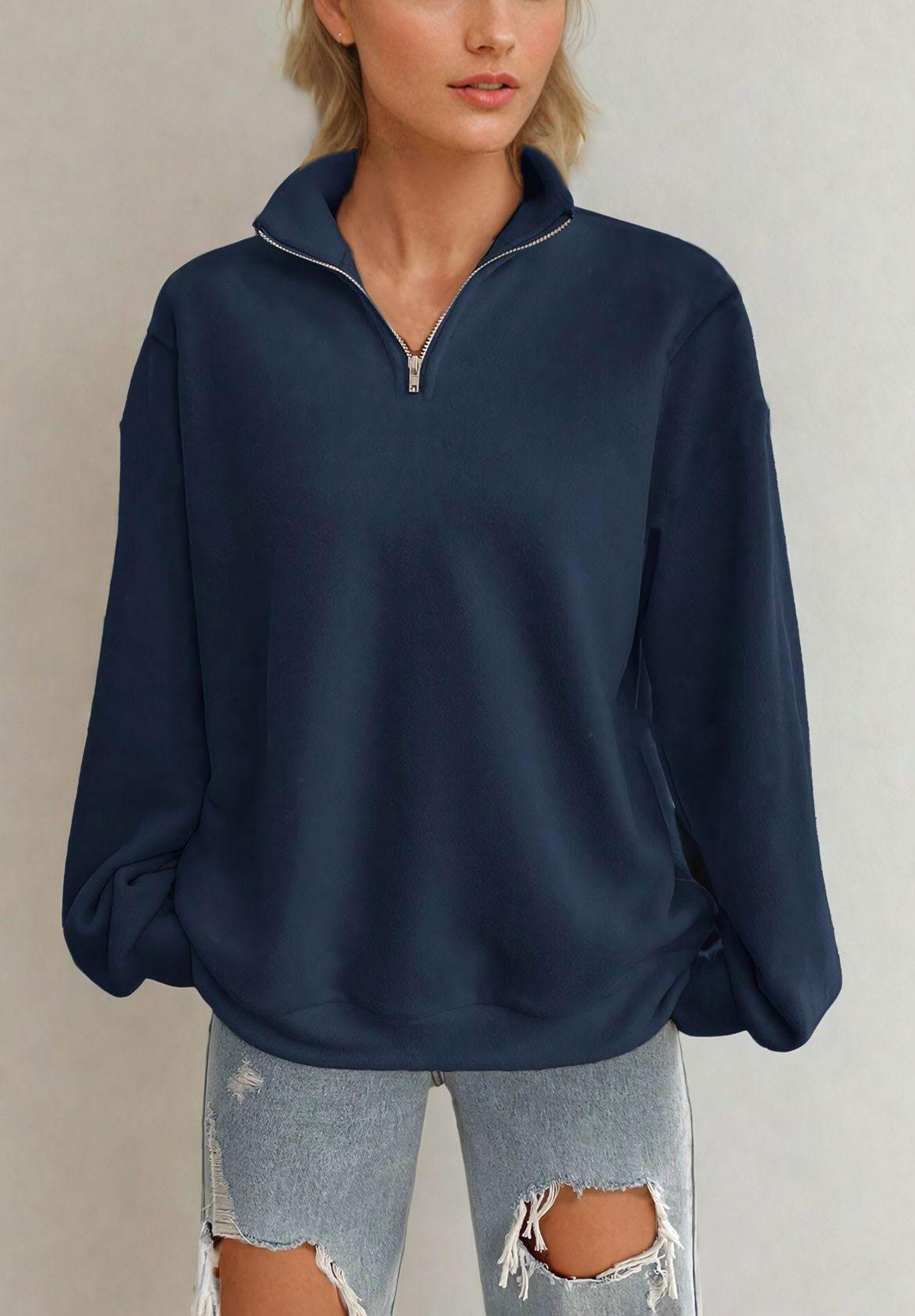 Zip Sweater Sewing Pattern | Zipper Sweater | Zip up Sweater | Sweater ...