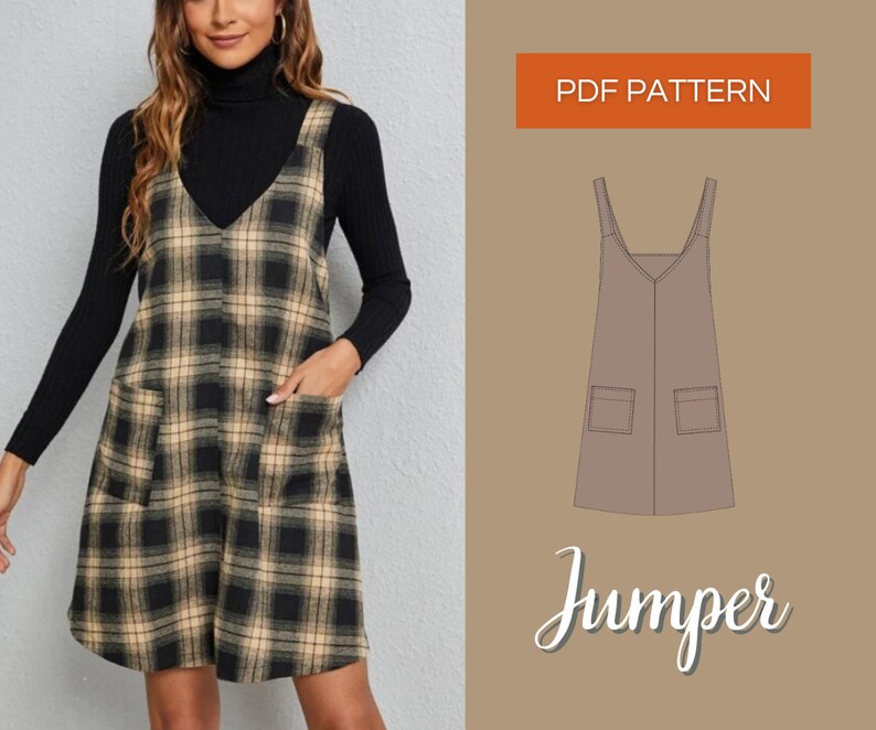 Dress Pattern Jumper Pattern Pinafore Pattern Pinafore - Etsy