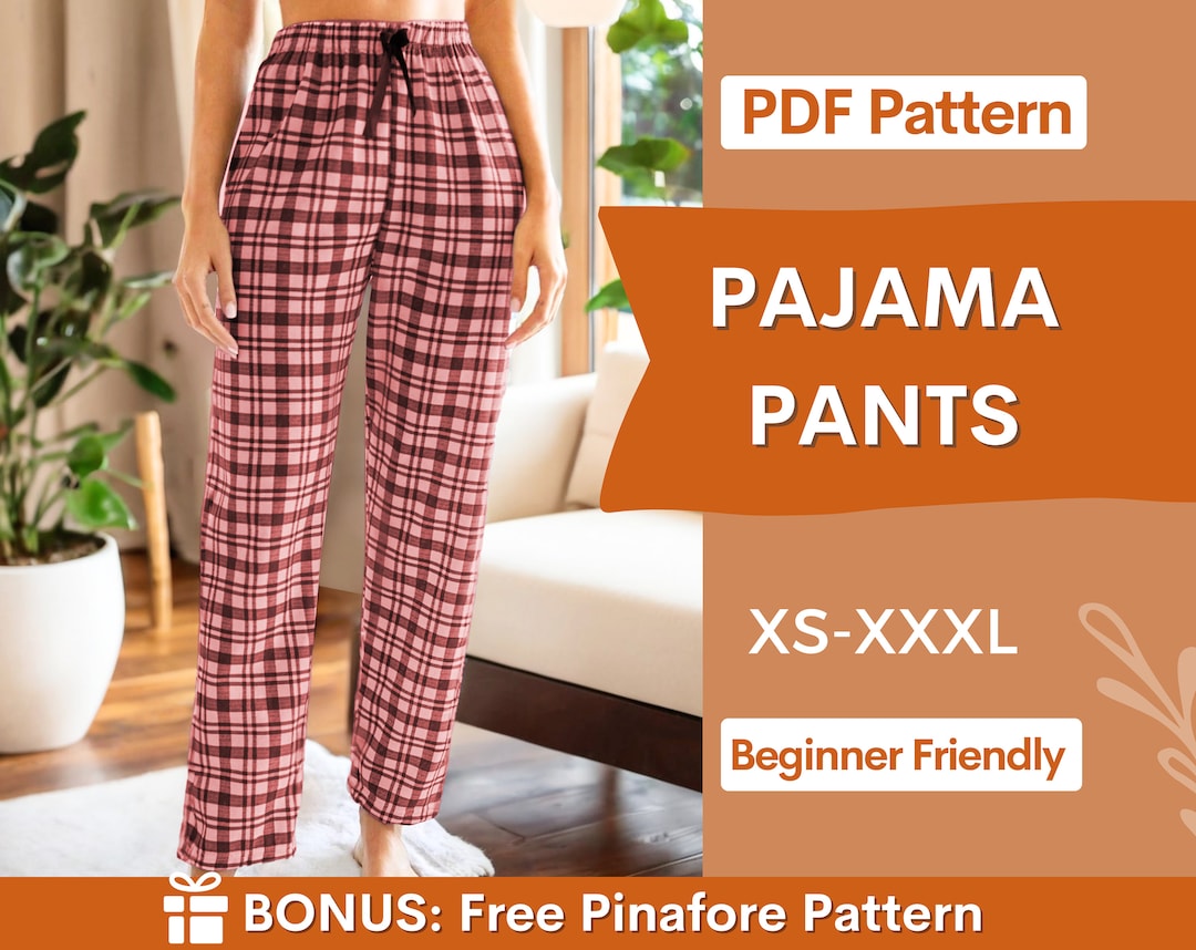 Pajama Pants Pattern, Pajama Pattern, PJ Pants Pattern, Pyjama Pattern ...