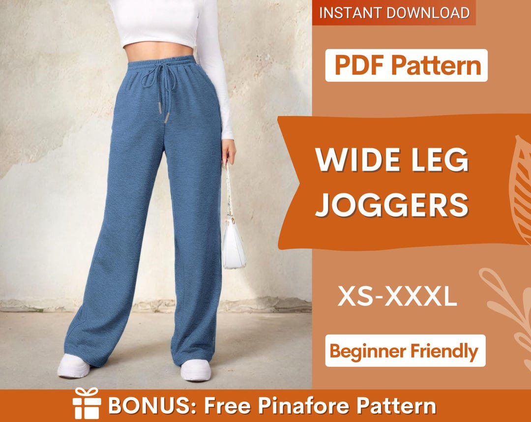 Joggers Sewing Pattern, Women's Sweatpants Pattern, Easy Jogger Sewing ...