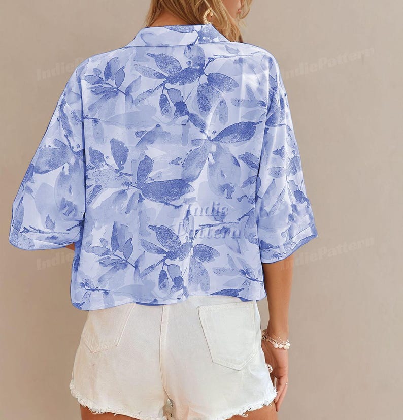 Shirt Sewing Pattern, Women Shirt Pattern, Crop Shirt Pattern, Sewing ...