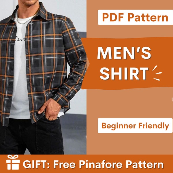 Button Shirt Pattern - Etsy