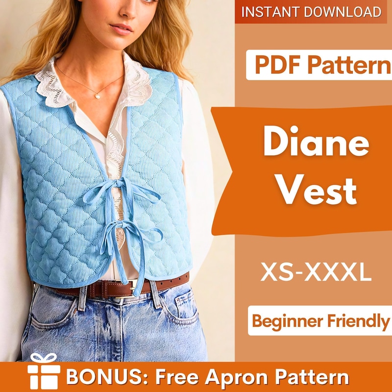 Quilt Crop Vest Pattern - Etsy