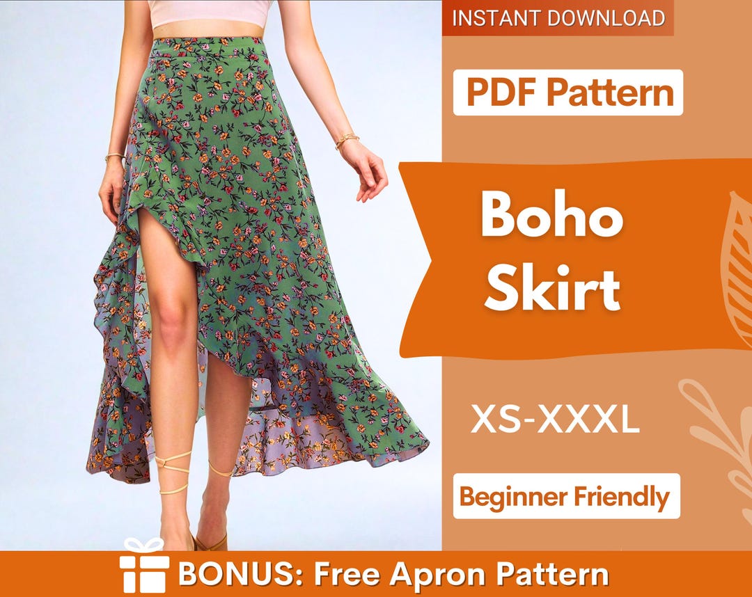Summer Skirt Pattern | Skirt Sewing Pattern | Women Sewing Pattern ...