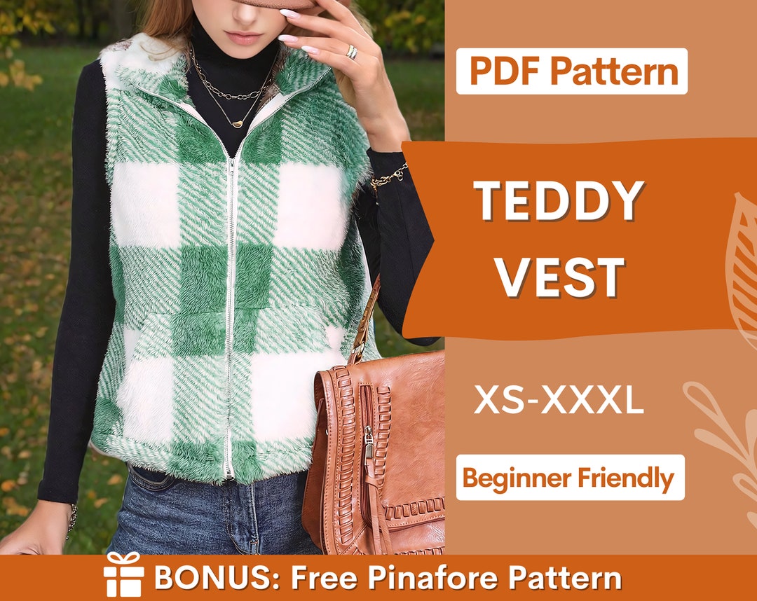 Teddy Vest Pattern Sewing Patterns Women Pattern Jacket Pattern Winter ...