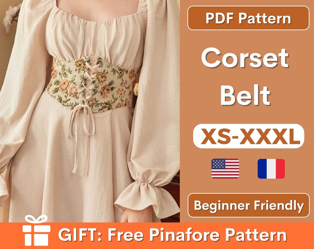 Corset Belt Pattern XS-XXXL Underbust Corset Sewing - Etsy
