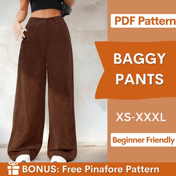 Baggy Pants Pattern - Etsy