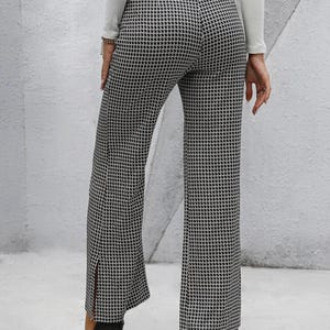 Flare Leg Slit Pants Sewing Pattern for Women | Flare Leg Trouser ...