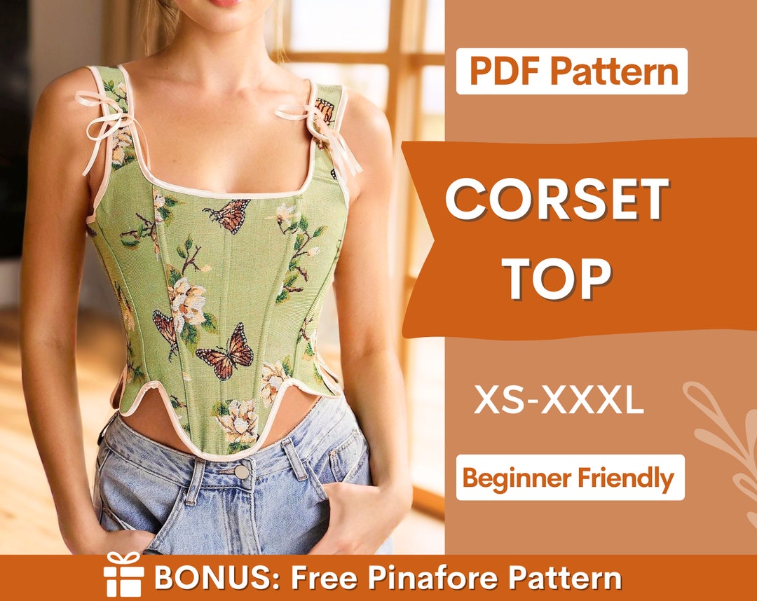 Corset Top Pattern Corset Pattern Cottagecore Corset Pattern Corset ...