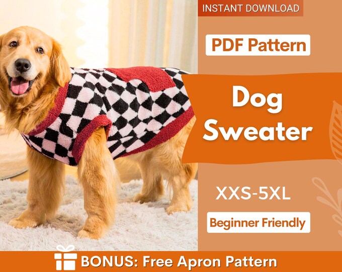 Dog Pajamas Sewing Pattern PDF Download | Size XXL | Large Dog Breed ...