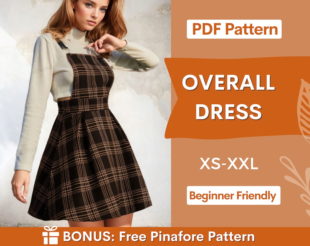 Overall Dress Pattern, Sewing Pattern, Dress Pattern, Women Sewing ...