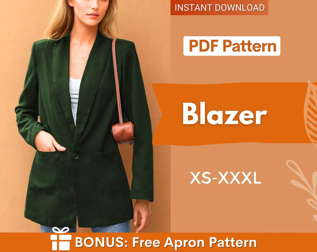 Blazer Sewing Pattern | Jacket Sewing Pattern | Coat Sewing Pattern ...