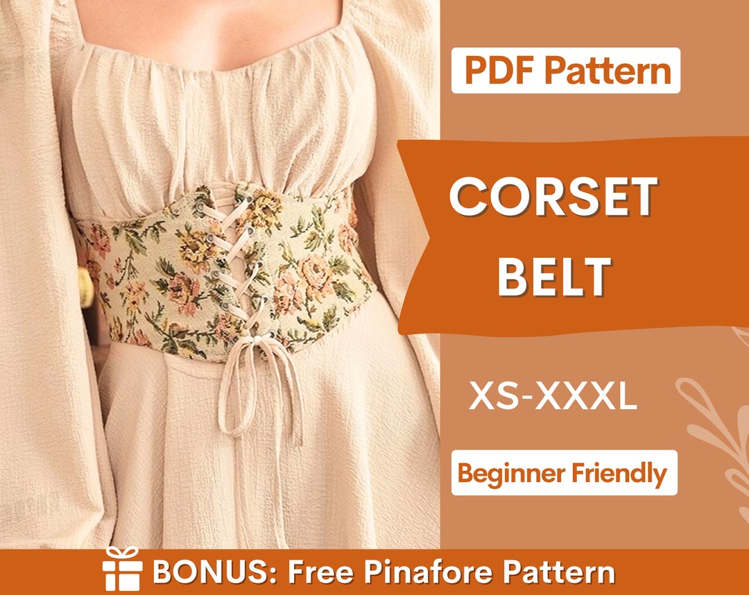 Corset Belt Pattern XS-XXXL Underbust Corset Sewing Pattern Corset ...