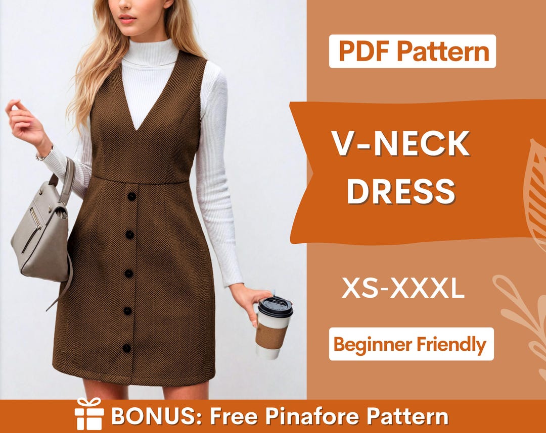 Dress Sewing Pattern Overall Dress Pattern Sewing Patterns Women Sewing ...