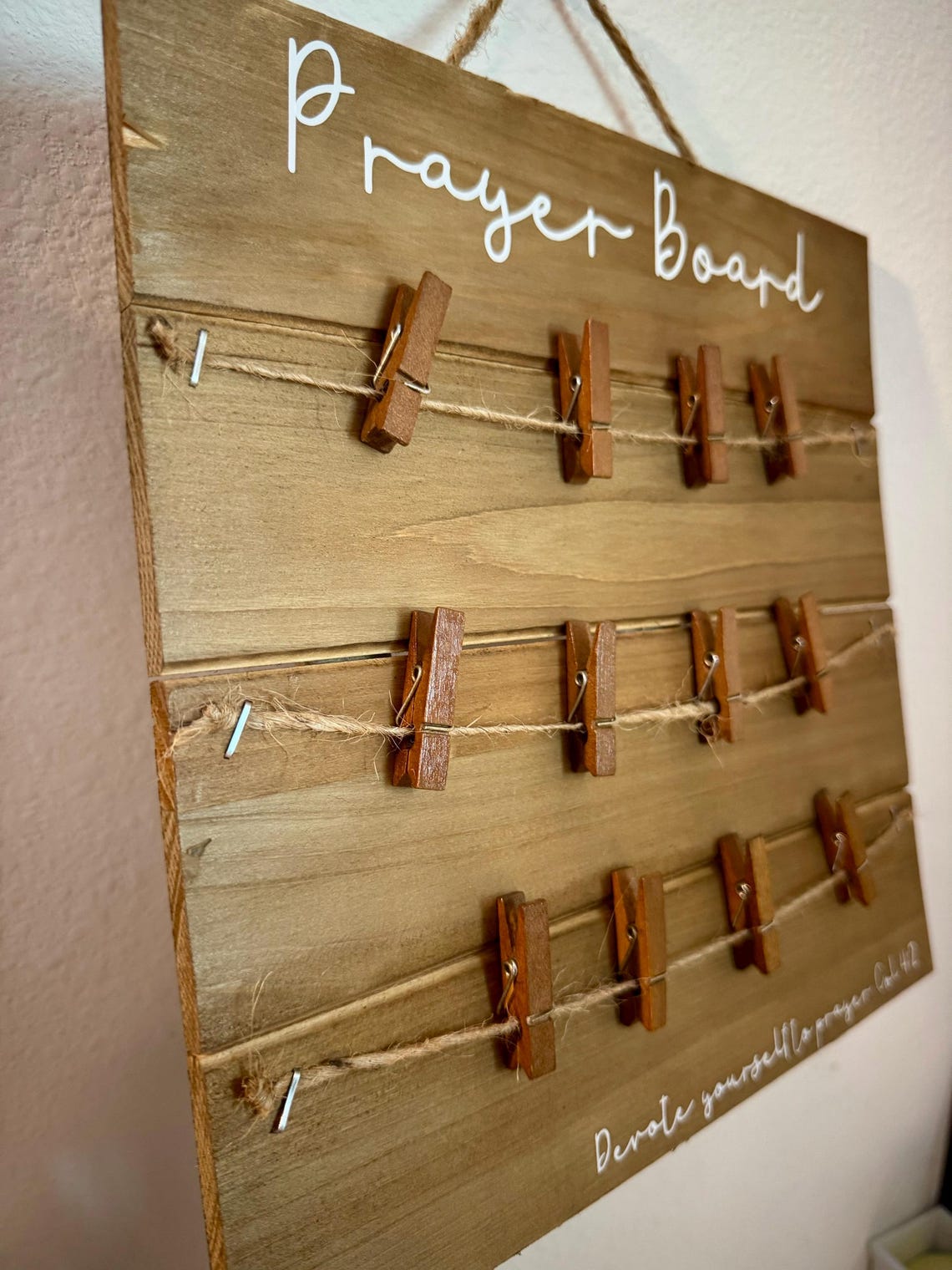 Wood Pallet Prayer Board: Bible Verse Sign, Prayer Room Decor (10x10 ...