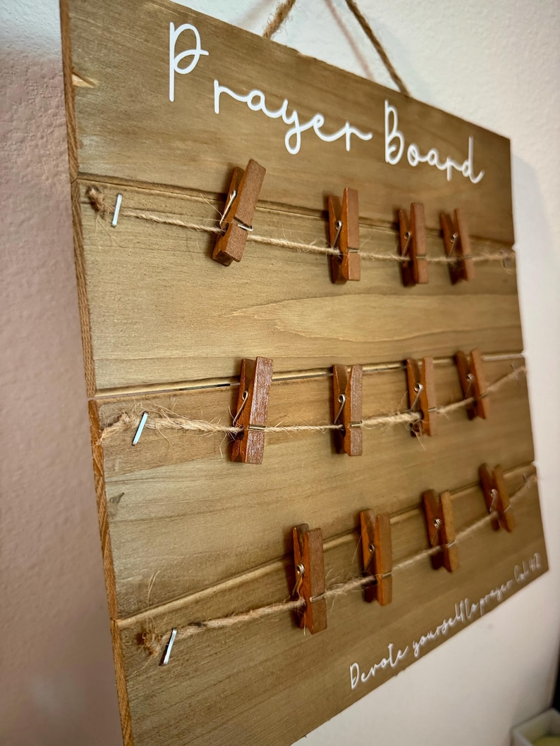 Wood Pallet Prayer Board: Bible Verse Sign, Prayer Room Decor (10x10 ...