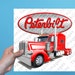 Big Red and White Peterbilt Transparent PNG Sublimate on - Etsy
