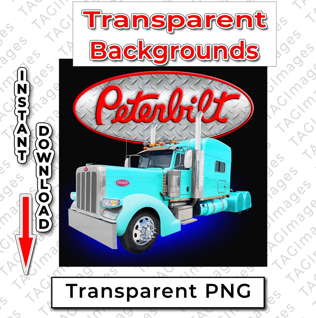 Beautiful Teal Peterbilt With Underbody Lights, 12x12 Inch Sublimation ...