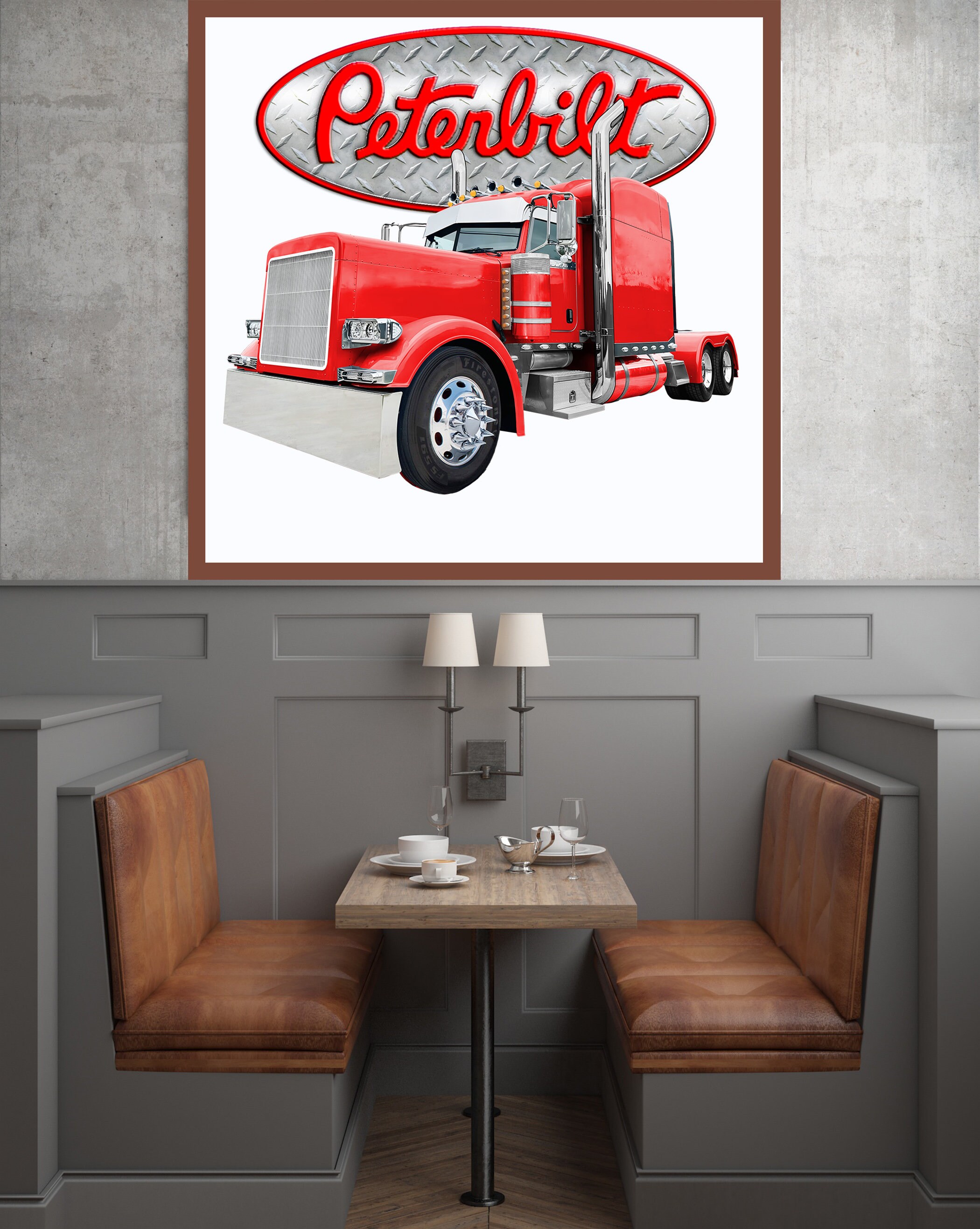 Big Red Peterbilt 379 Transparent PNG, Sublimate on T-shirts Mugs ...