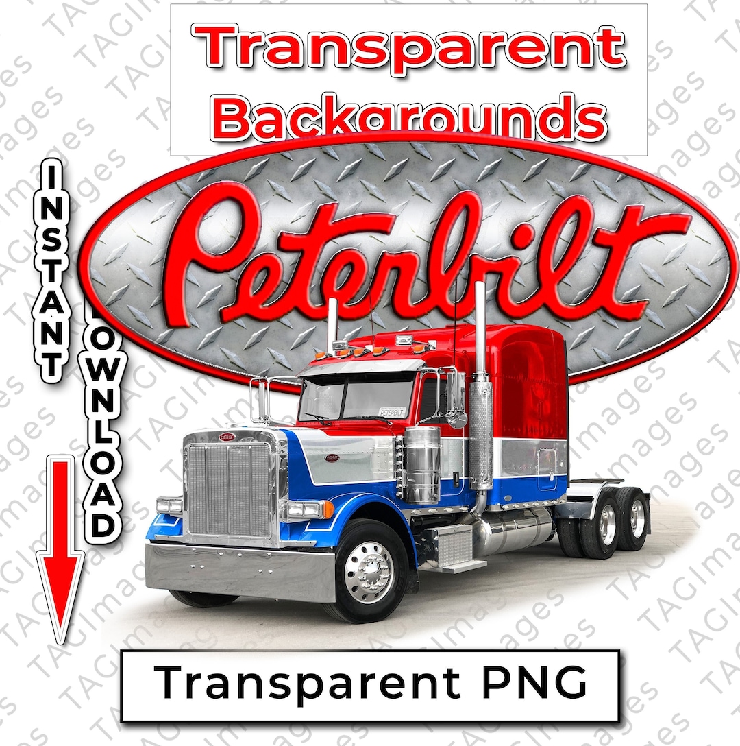 Patriotic Peterbilt in Red, White, and Blue, Transparent PNG for T ...