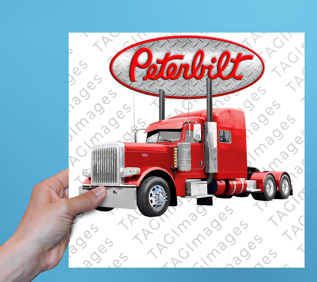 Big Red Peterbilt Transparent PNG, Sublimate on T-shirts Mugs Tumblers ...