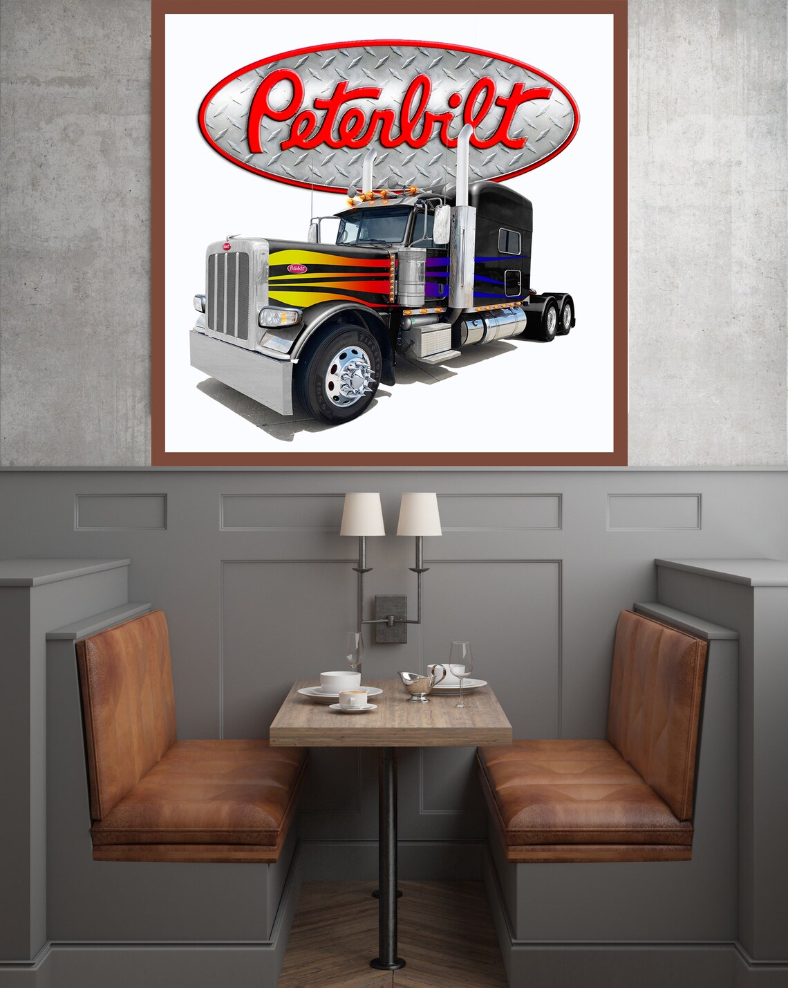 Black Peterbilt on a Transparent PNG File for T-shirts, Mugs, and More ...