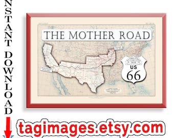 Route 66 Printable Wall Art - Etsy