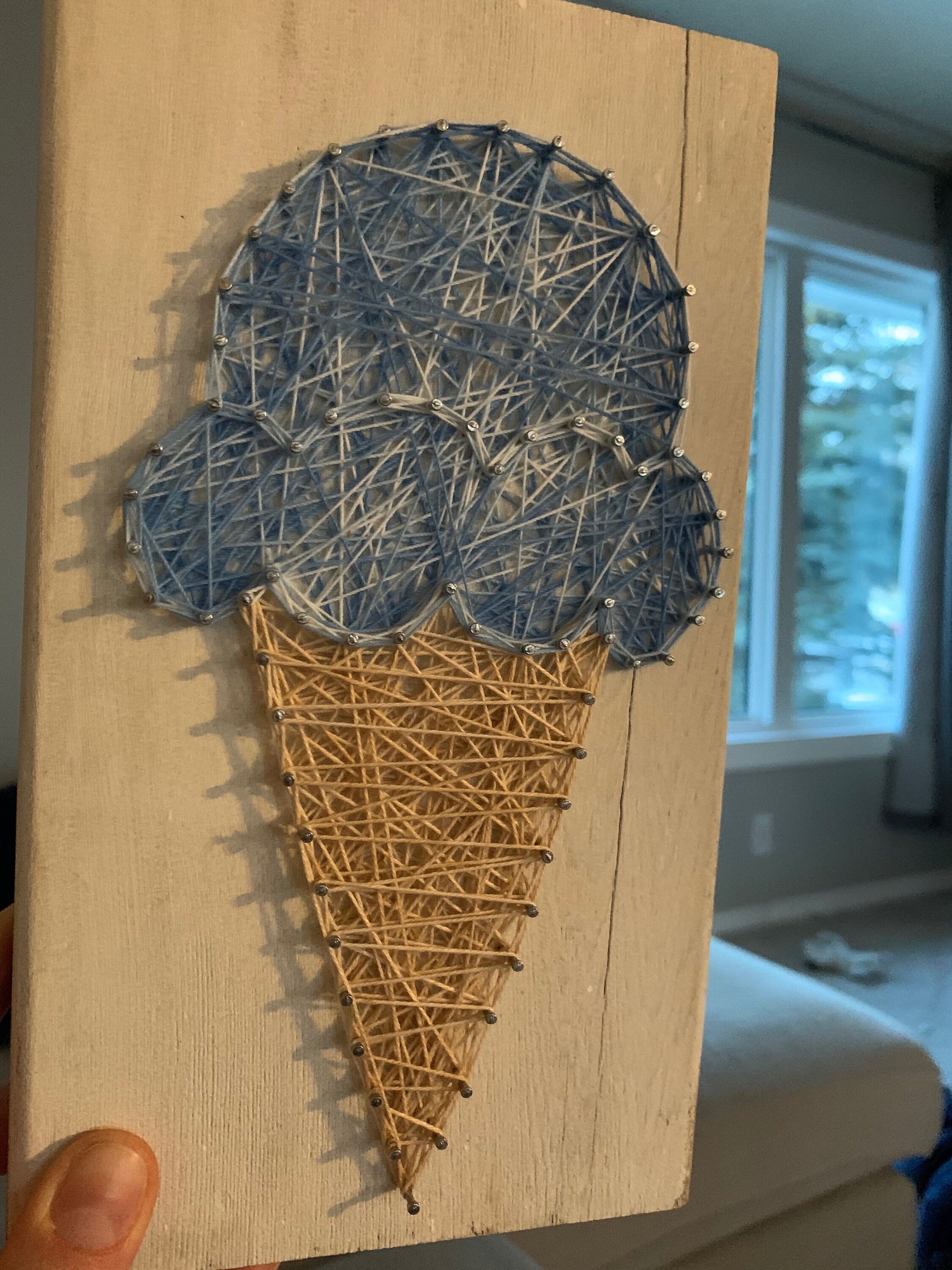 DIY Ice Cream Cone String Art Kit Do It Yourself String Art | Etsy